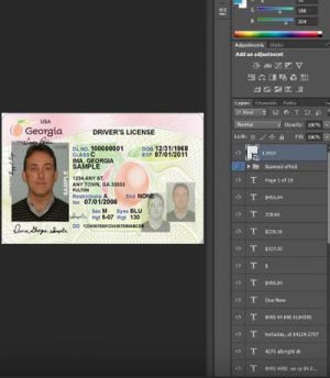 Georgia Drivers License Template (New) – PSD Photoshop File