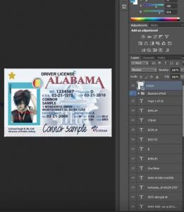 Alabama Drivers License Template – PSD Photoshop File