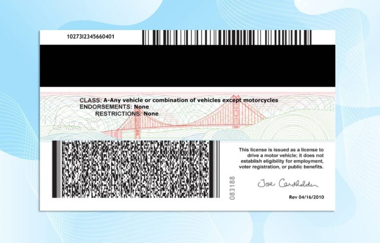 California Drivers License Template (V 1) – PSD Photoshop File