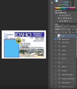 Idaho Drivers License Template – PSD Photoshop File
