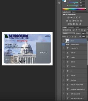 Missouri Drivers License Template – PSD Photoshop File