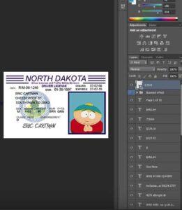 North Dakota Drivers License Template – PSD Photoshop File