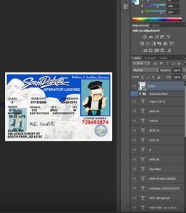 South Dakota Drivers License Template – PSD Photoshop File