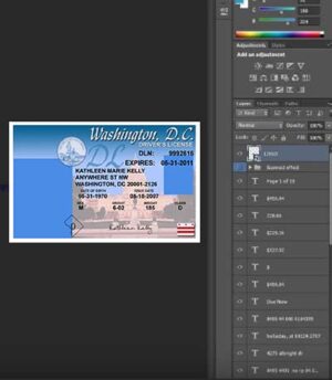 Washington DC Drivers License Template – PSD Photoshop File