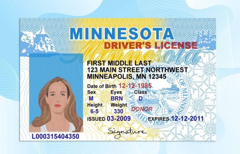 Minnesota Drivers License Template – PSD Photoshop File
