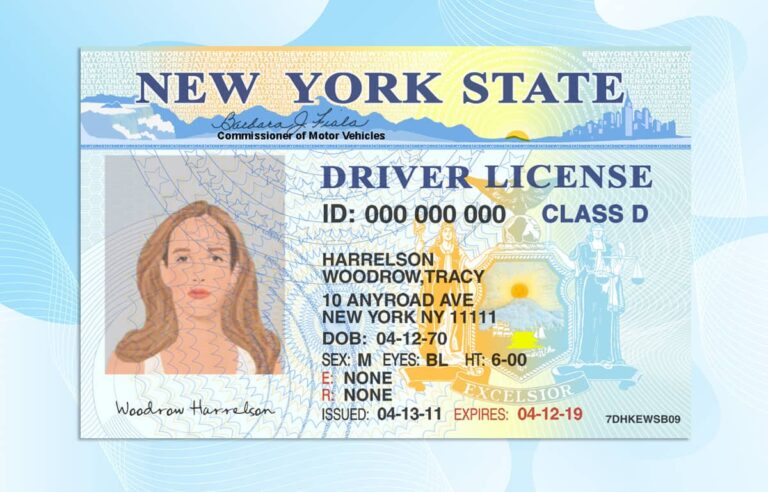 New York Drivers License Template – PSD Photoshop File