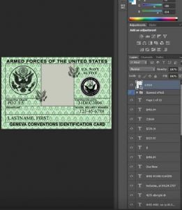 USA Military ID Template – PSD Photoshop File