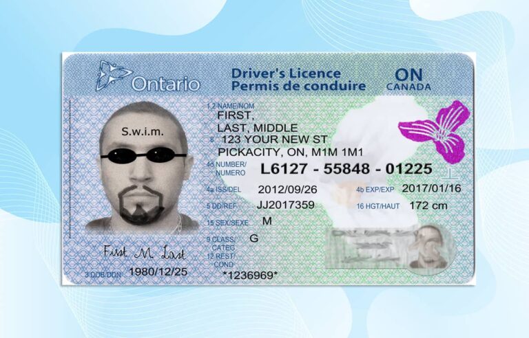 Canada Ontario Driver License Template (V2011) – PSD Photoshop File