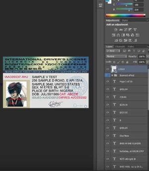International Drivers License Template – PSD Photoshop File