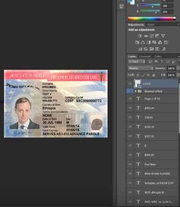 USA Employment Authorization Card Template – PSD File