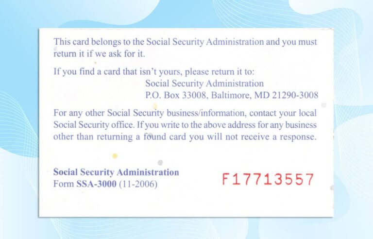 USA Social Security Card Template (SSN) - PSD File