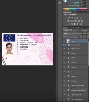 Italy Driver License Template – PSD Photoshop File
