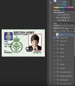 UK Military ID Template – PSD Photoshop File