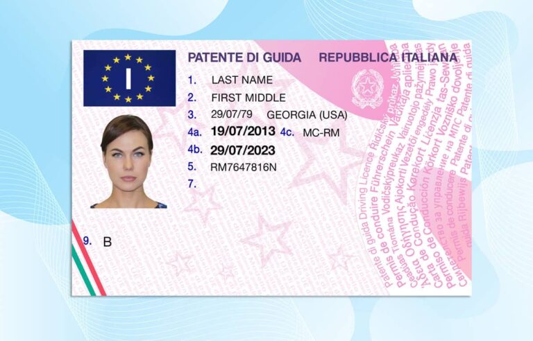 Italy Driver License Template – PSD Photoshop File