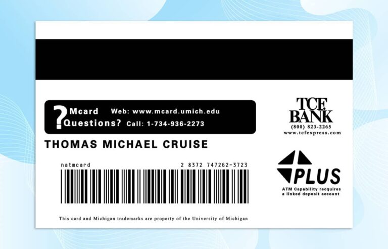 University of Michigan ID Template – PSD Photoshop File