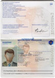 France Passport Template – PSD Photoshop File