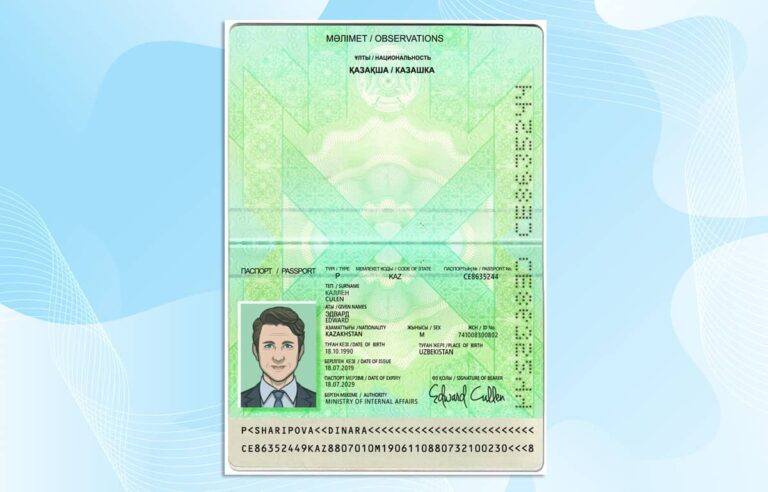 Kazakhstan Passport Template – PSD Photoshop File