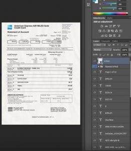 Amex Air Miles Gold Card Statement Template – PSD File