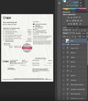 Arizona Utility Bill Template - USA Proof of address