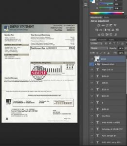 California Utility Bill Template - USA Proof of address