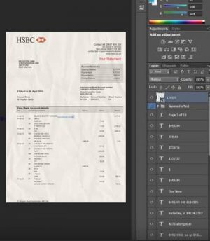HSBC Bank Statement Template – PSD File
