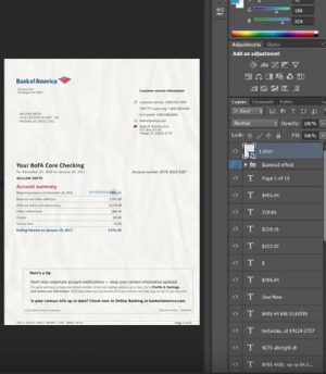 Bank of America Statement Template – PSD File