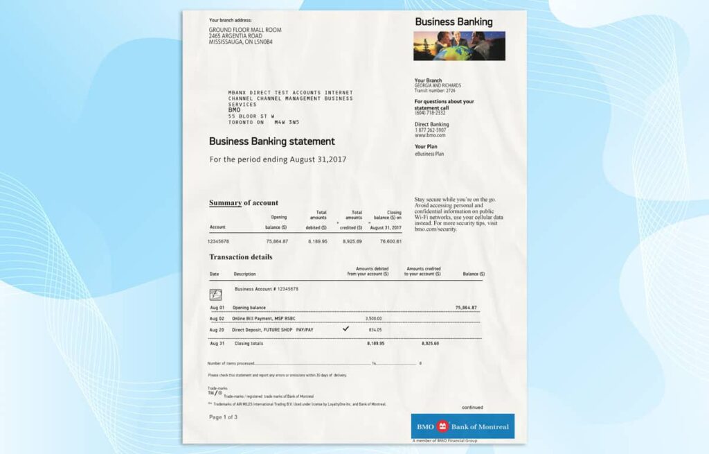 Bank Statement Template - Editable PSD Templates