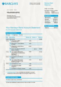 Barclays Bank Statement Template – PSD File