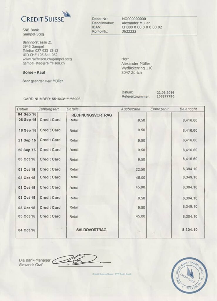 Bank Statement Template - Editable PSD Templates