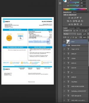 USA Utility Bill Template (DirecTV) -Proof of address