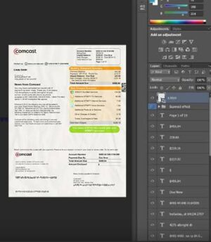 USA Comcast Utility Bill Template (New) – Proof of Address