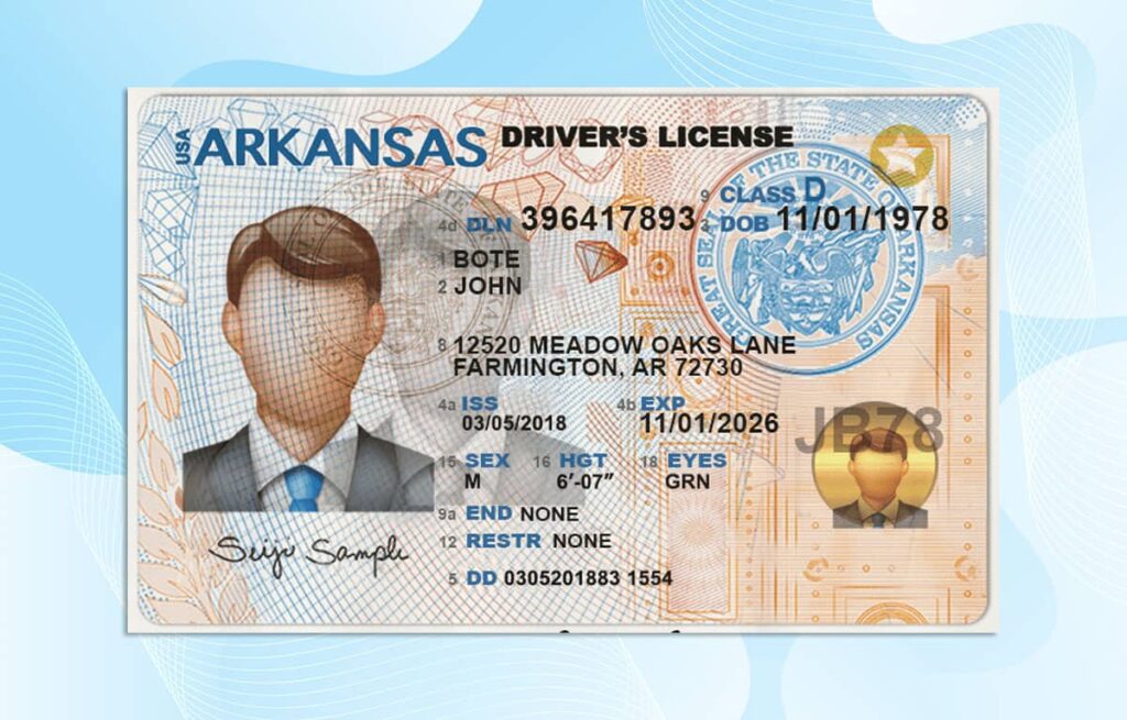 Arkansas Drivers License Template (New Edition) – PSD File