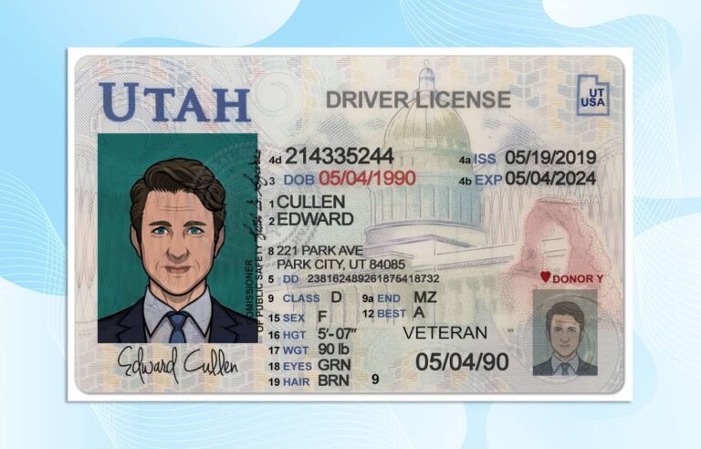 Utah Drivers License Template (New Edition) – PSD File
