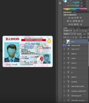 Illinois Drivers License Template (New Edition) – PSD Photoshop File