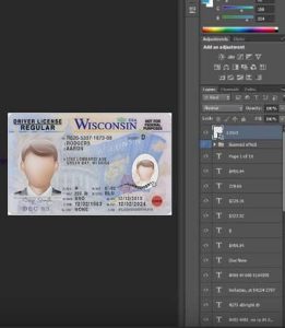 Wisconsin Drivers License Template (New Edition) – PSD Photoshop File