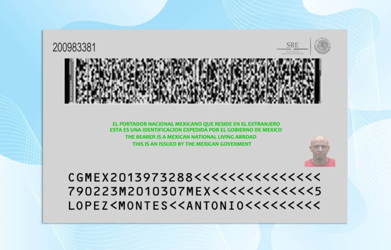 Mexican Consular ID Card Template – PSD Photoshop File