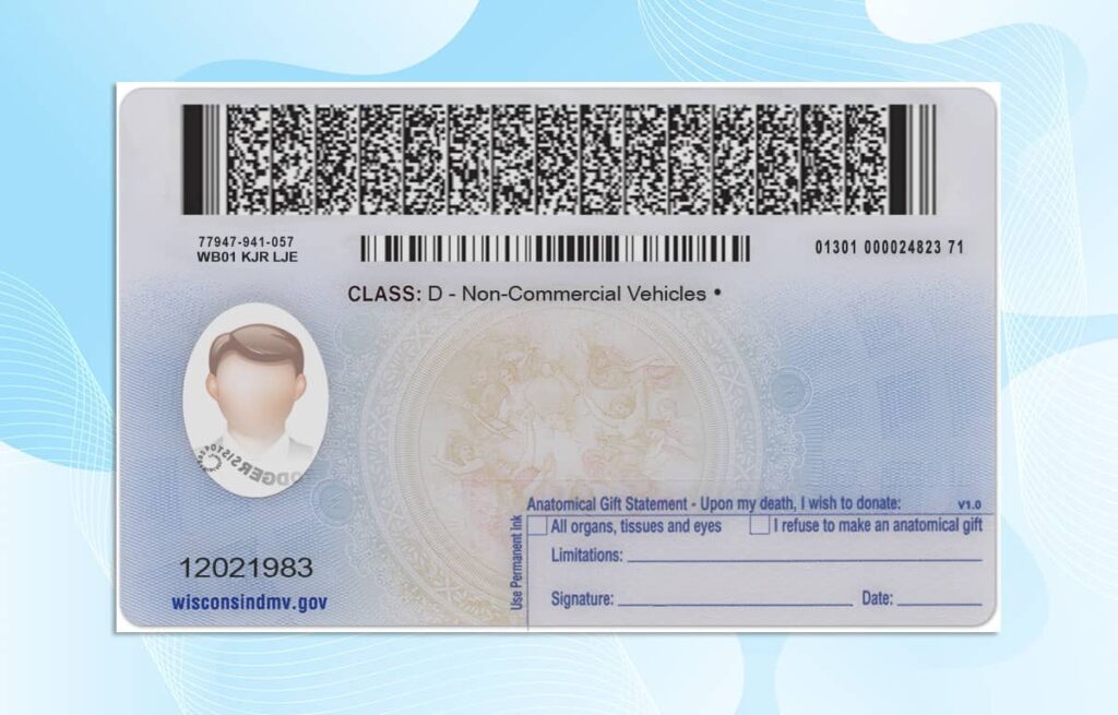 Wisconsin Drivers License Template (New Edition) – PSD Photoshop File