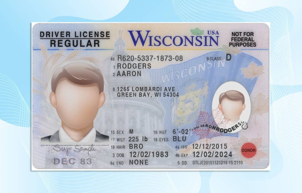 Wisconsin Drivers License Template (New Edition) – PSD Photoshop File