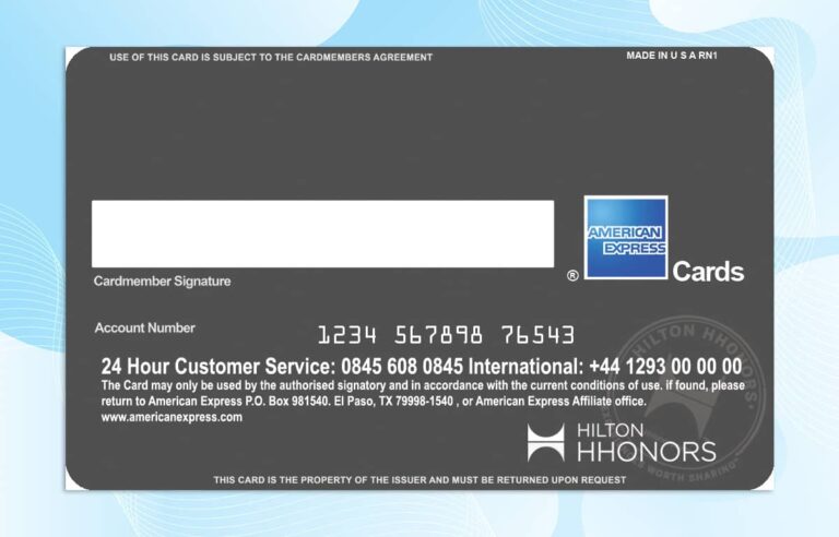 American Express Hilton Honors Card Template