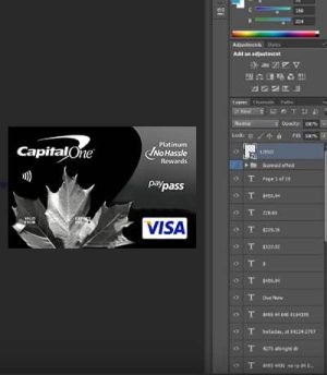 Capital One Visa Card Template – PSD File
