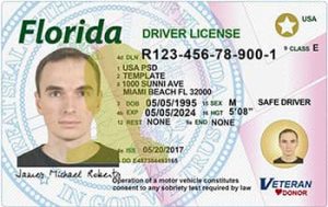 Florida Drivers License Template – PSD Photoshop File