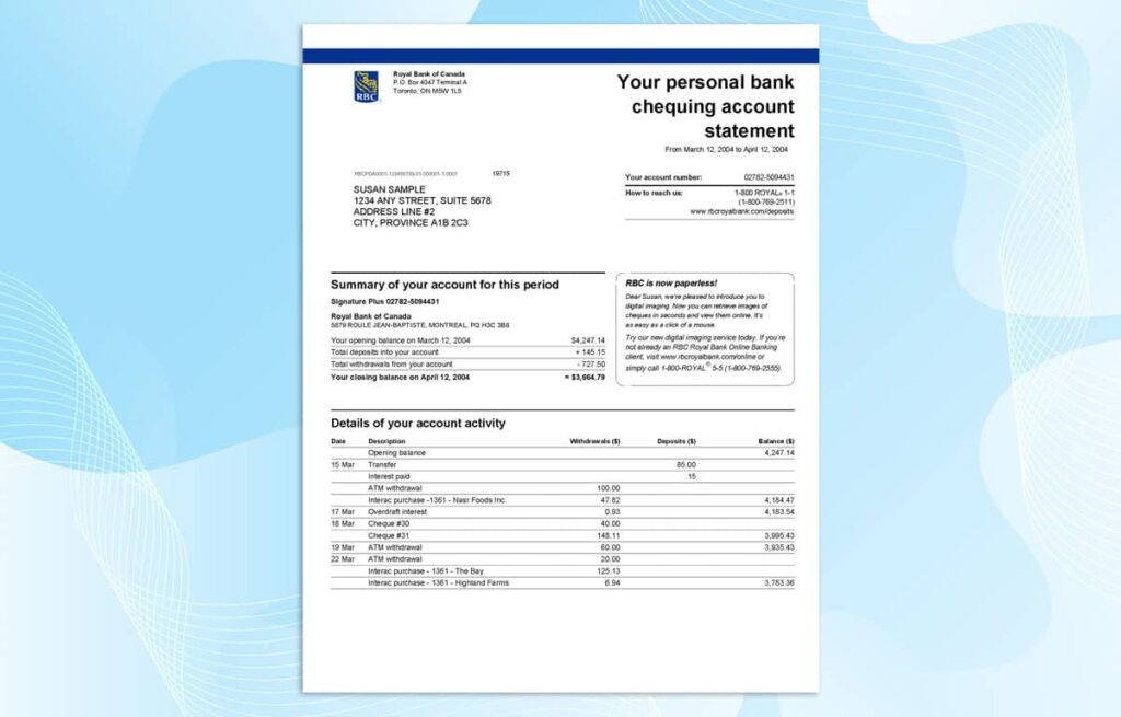 Bank Statement Template Editable Psd Templates