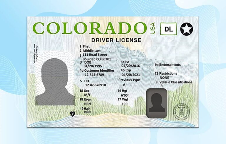 Colorado Drivers License Template (New Edition) – Photoshop File