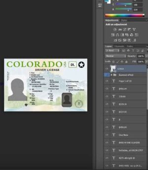 Colorado Drivers License Template (New Edition) – Photoshop File