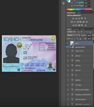 Idaho Drivers License Template (New Edition) – PSD Photoshop File