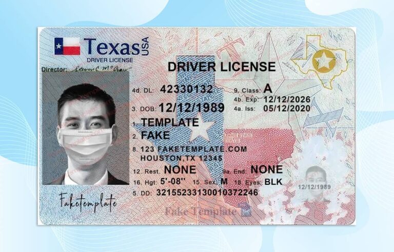 Texas Drivers License Template (New Edition) – Photoshop File